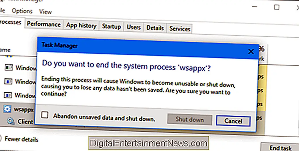 Что такое «wsappx» и почему он работает на моем ПК?