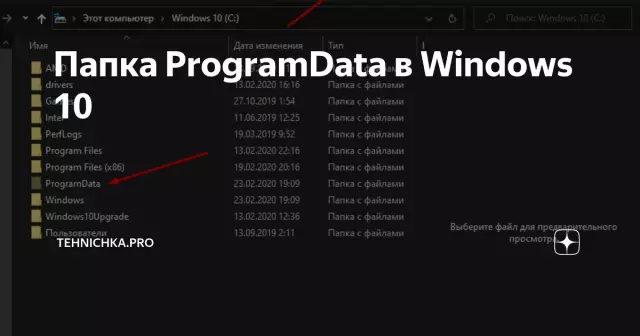 Что такое папка ProgramData в Windows?